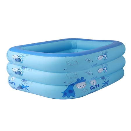 Inflatable Kiddie Pool Blue Swimming Pool For Kids,indoor Outdoor Water ...