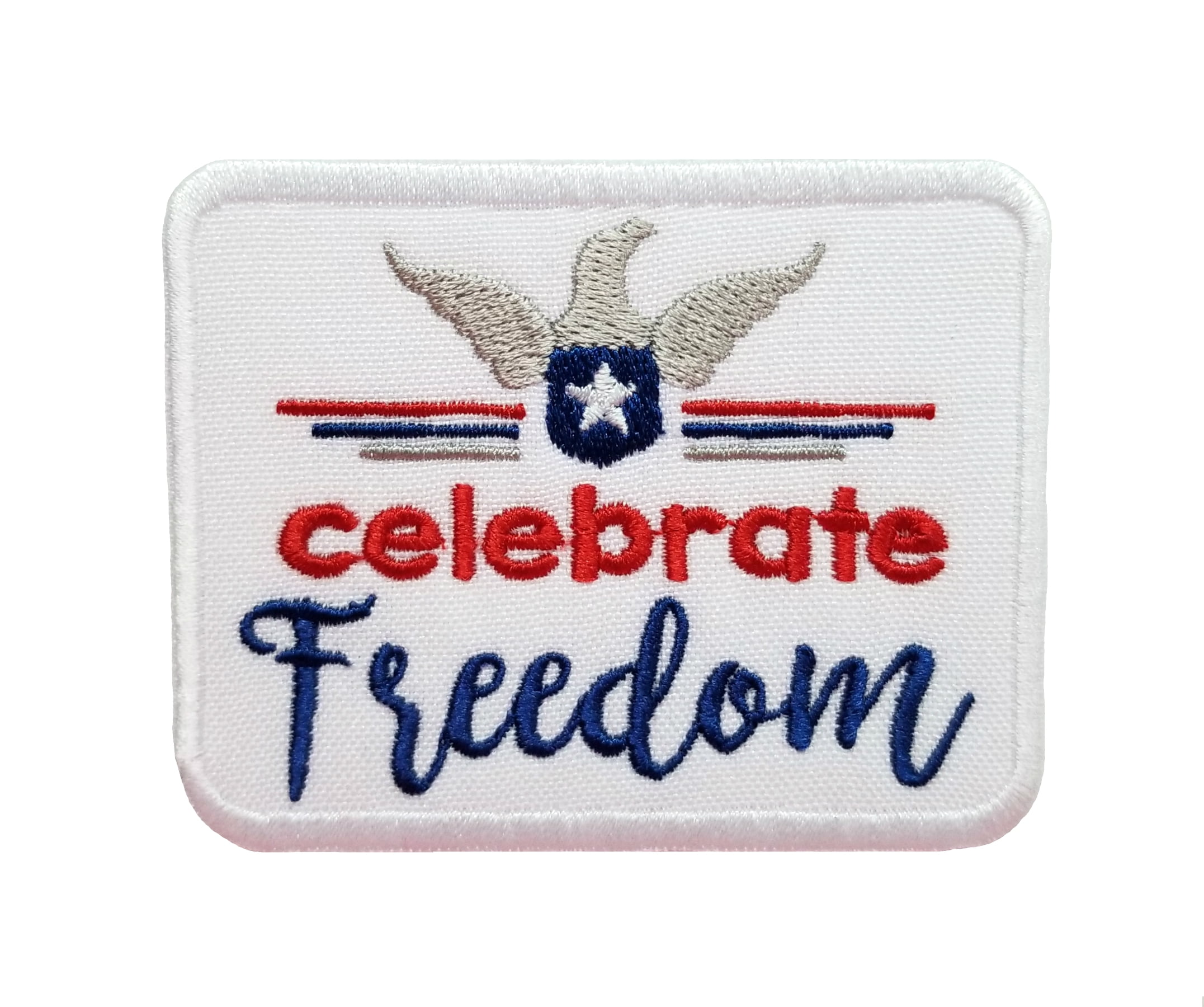 Patrotic American 4th Fourth of July Celebrate Freedom Embroidered Iron ...