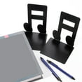 Musical Note Bookend Slip Resistant Metal Book End Book Stoppers For ...