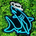 Cowboy Shark Neon Sign for Wall Decor Cowboy Kit Led Neon Light for Bar ...