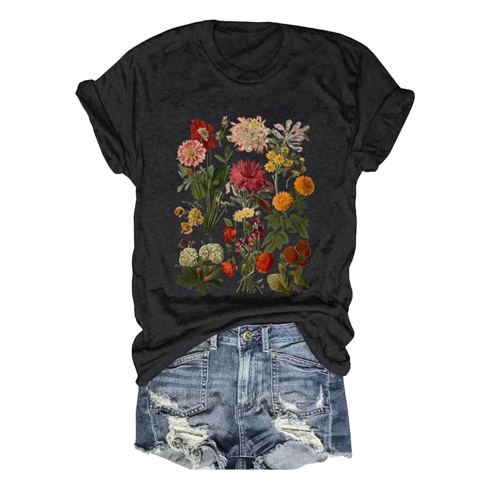 Click here for Luogenli Female T-Shirts For Womens Womens Round N... prices