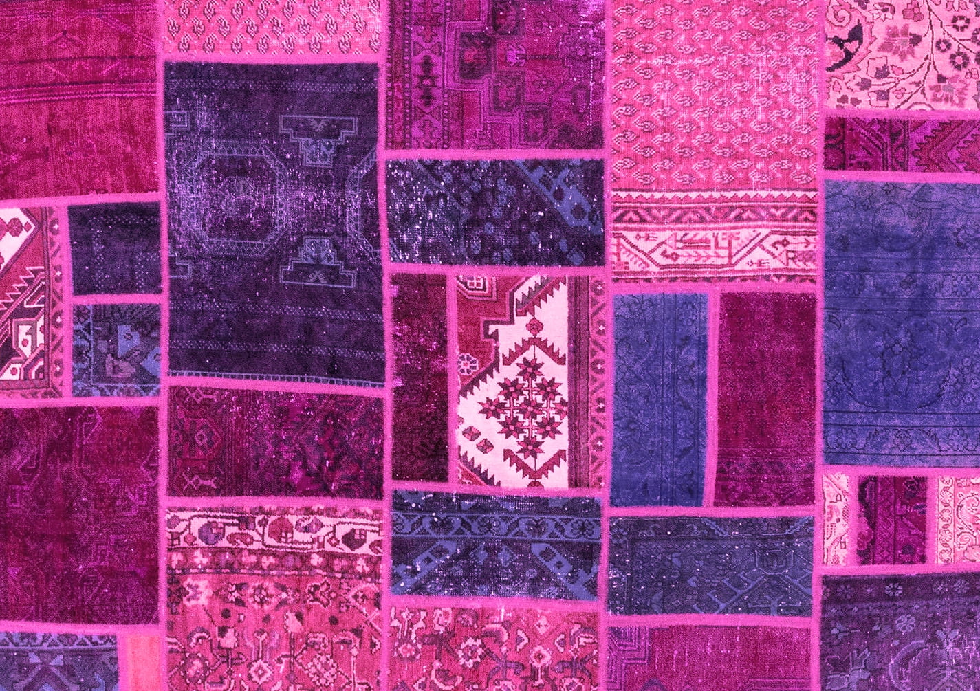 Ahgly Company Indoor Rectangle Patchwork Pink Transitional Area Rugs, 5 ...