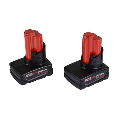 Milwaukee M12 High Output Cordless Redlithium 12V 6Ah Battery 48-11-2460 - Two Pack - Walmart.com