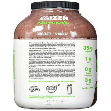 Kaizen Naturals Whey Isolate Protein Powder, 2 kg, Chocolate | Walmart ...
