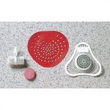 HOSPECO Health Gards Urinal Screen with Non-Para Block, White/Pink ...