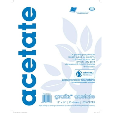 Grafix Clear Acetate Film, .003mm, 14in x 17in - Walmart.com