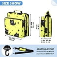 Black Cat Yellow Pattern 3 Ring Binder Bag Zipper Binder Organizer with ...
