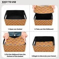 2 Pcs Foldable Felt Storage Bins Decorative Fabric Organizer Baskets ...
