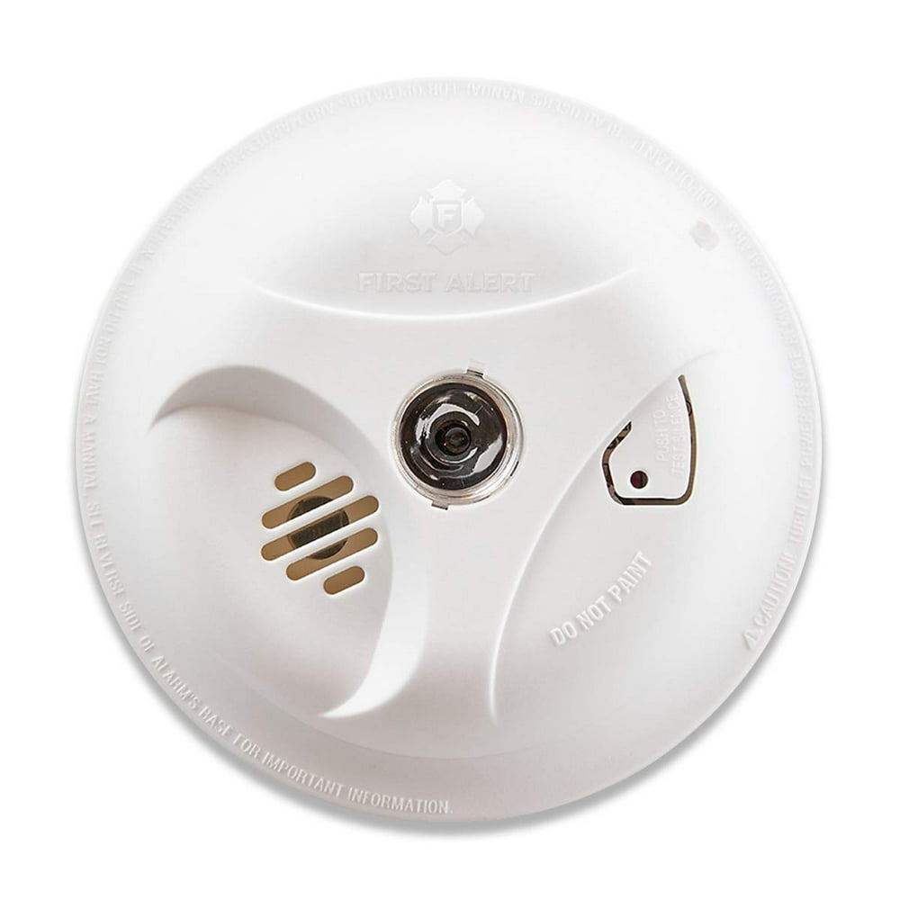 First Alert Battery Operated Smoke Alarm with Escape Light Detector ...