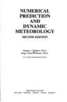 Pre-Owned Numerical Prediction and Dynamic Meteorology (Hardcover ...