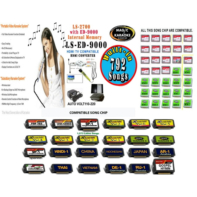 Magic sing karaoke mic LeadSinger ED-LS-9000 793 KARAOKE BAR All Time ...