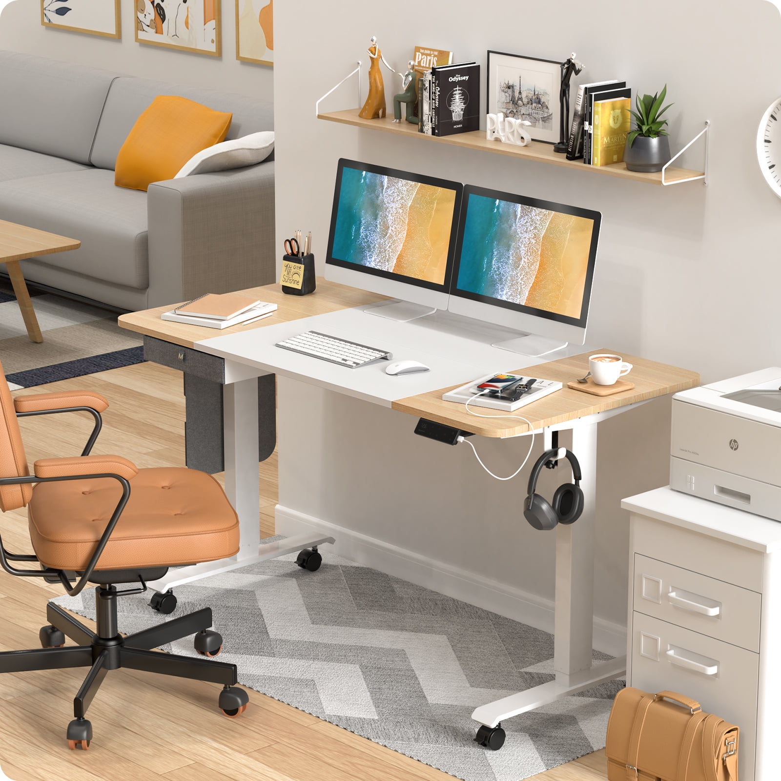 Buy Maidesite 48 inch Electric Standing Desk Adjustable Height, Stand ...