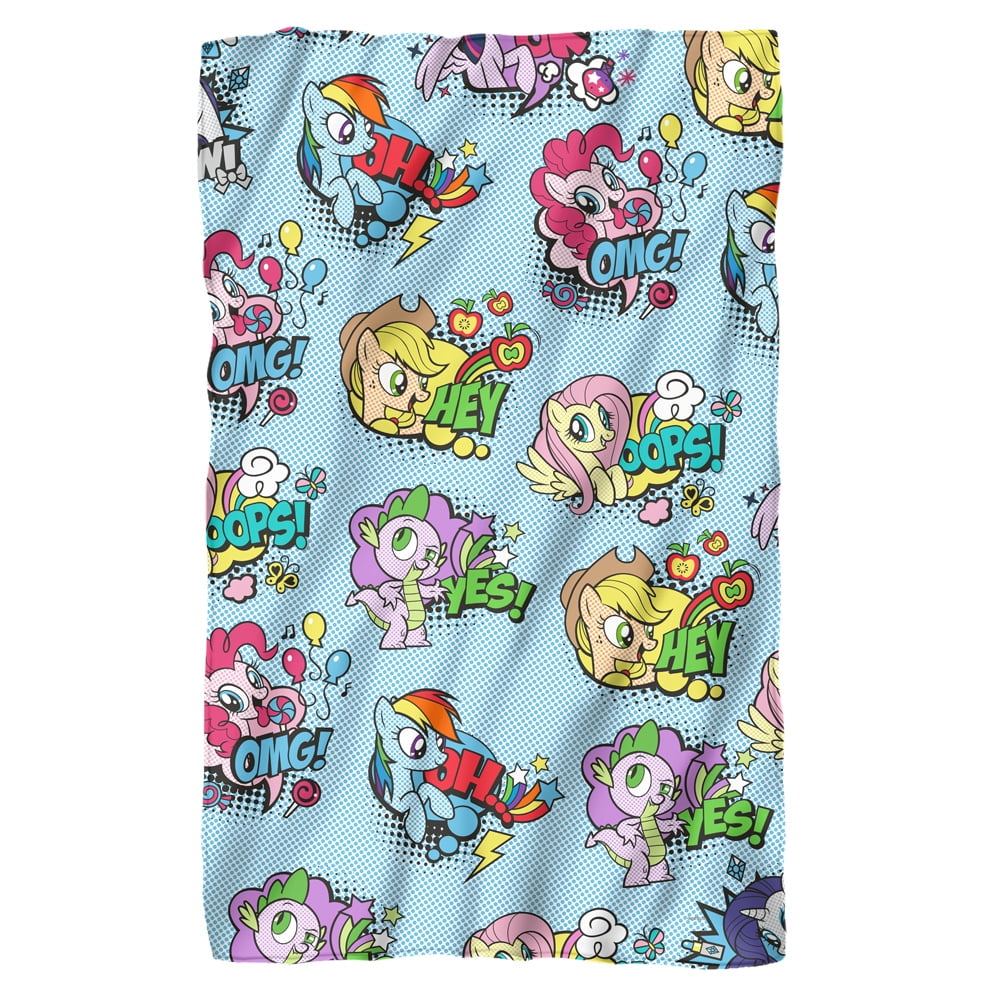 My Little Pony Blanket, MLP Pop Art Pattern Fleece Blanket 36' x 58 ...