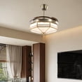 42" Ceiling Fan Light with Remote Control, Ceiling Fan Lamp for Bedroom ...