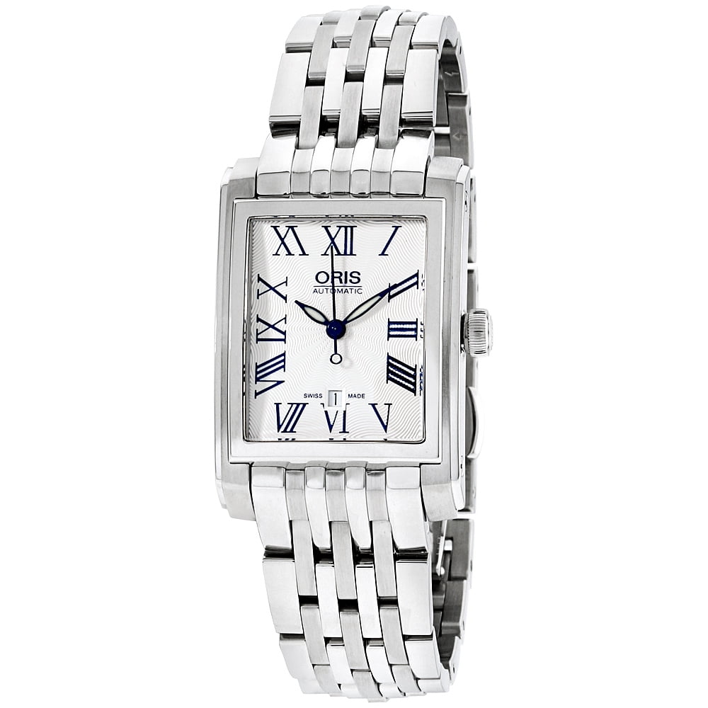Oris Rectangular Silver Dial Stainless Steel Ladies Watch 56176564071MB ...