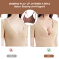 OEAK Women's Wireless Jelly Bra, Comfortable Push Up, No Underwire ...