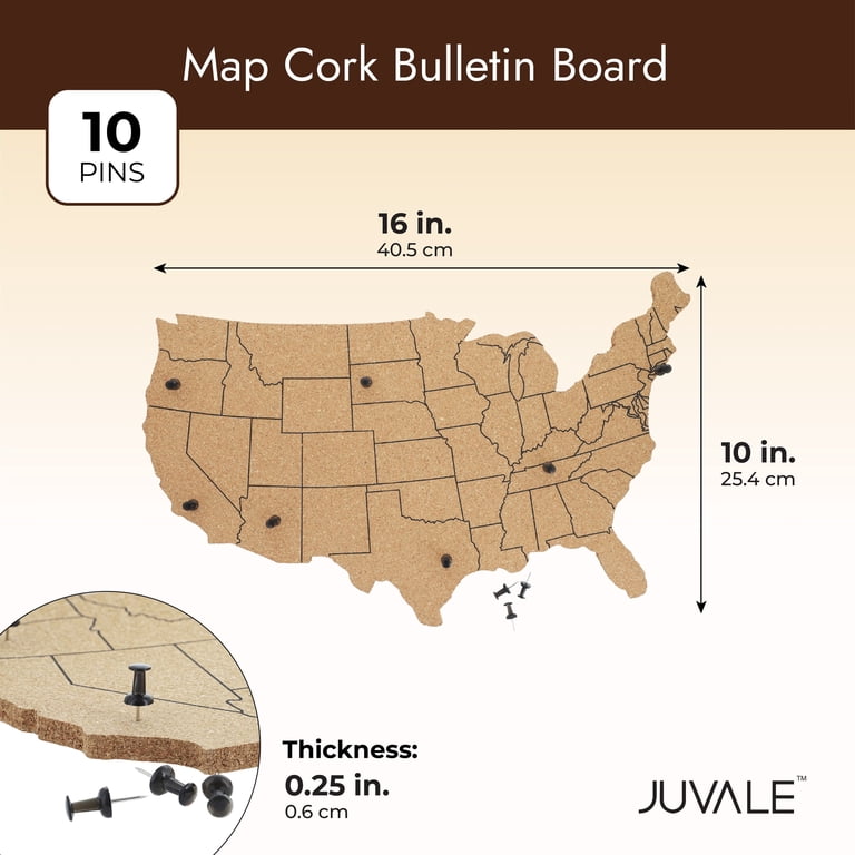 Us Wall Map Cork Board US Voyager Travel Map With Pins National
