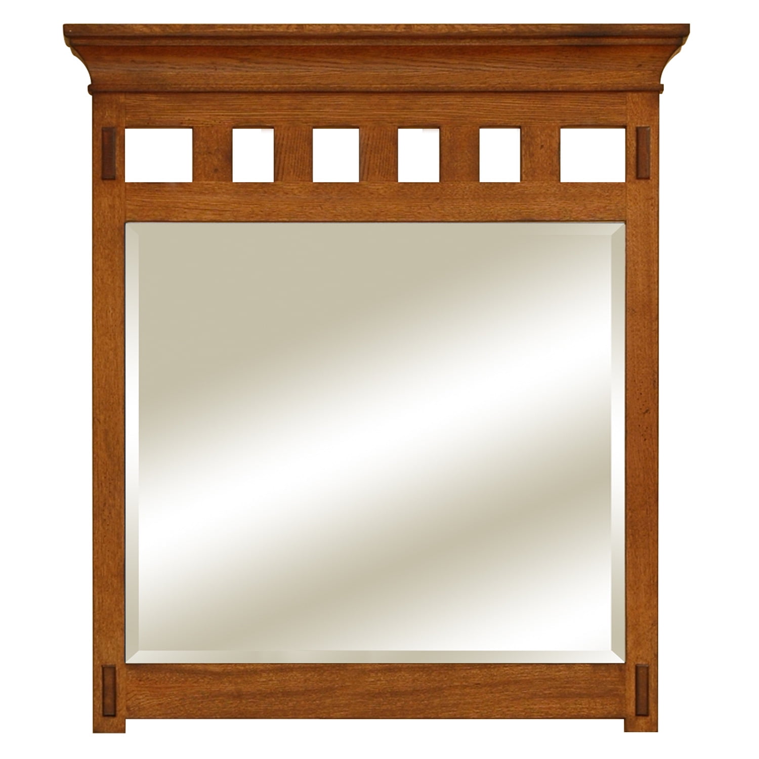 Sagehill Designs American Craftsman 36" x 40" Framed Mirror, Rustic Oak ...