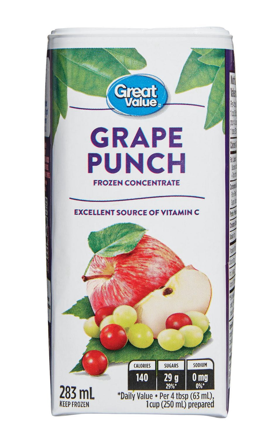 Great Value Grape Punch Frozen Concentrate, 283 mL - Walmart.ca