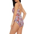 Time And Tru Womens Plus Size V Strappy Front One Piece Swimsuit