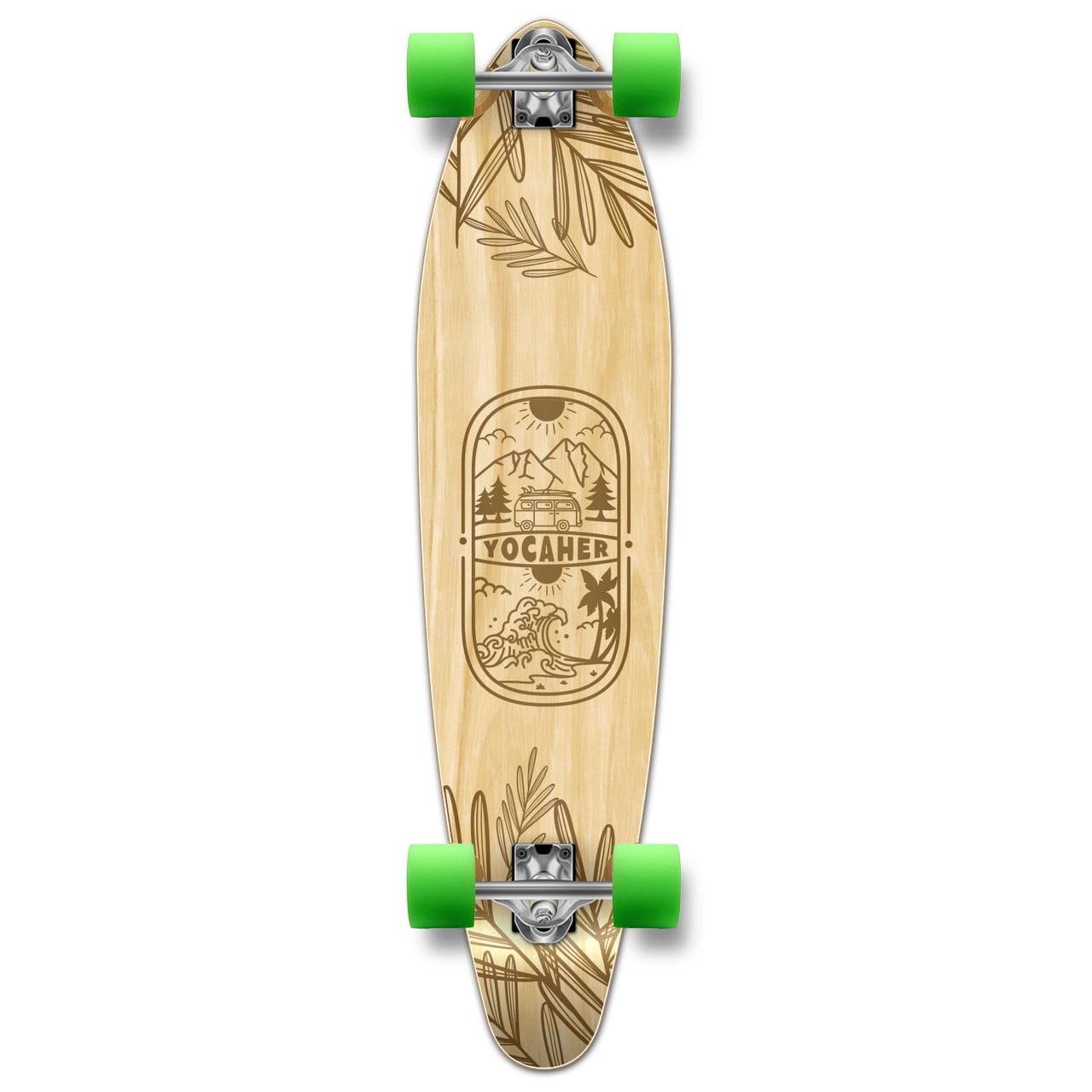 Yocaher Kicktail Longboard Complete Cruiser 40" x 10" w/Premium Grip ...