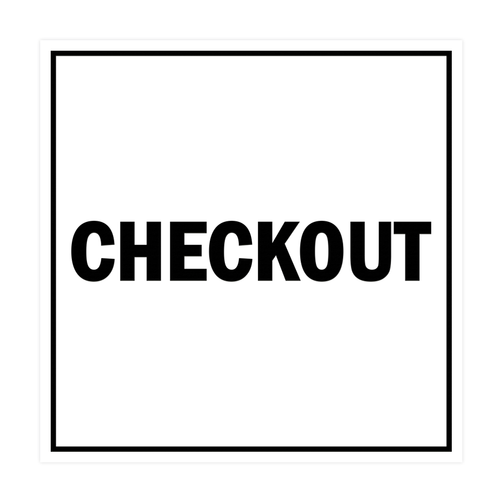 Square Checkout Sign (White) - Large - Walmart.com