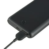onn. Dual-Port Portable Battery, 10k mAh, Black - Walmart.com
