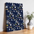 Cartoon Cute Astronauts Canvas Wall Art for Living Room, Lovely Blue ...