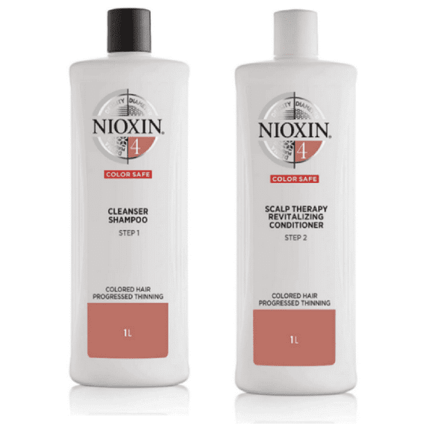 Nioxin System 4 Cleanser Shampoo & Scalp Therapy Conditioner Duo - 1L ...