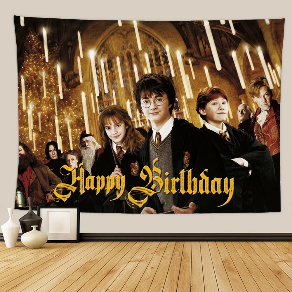 Happy Birthday Party Backdrop Harry Potter Decorations Background ...