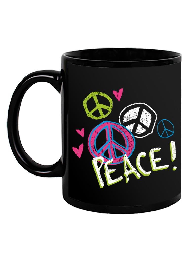 Peace And Love Symbols. Mug -Image by Shutterstock, - Walmart.com