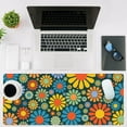 Retro Blooms Gaming Mouse Pad,Large Non-Slip Thick Stitched Edge Mouse ...