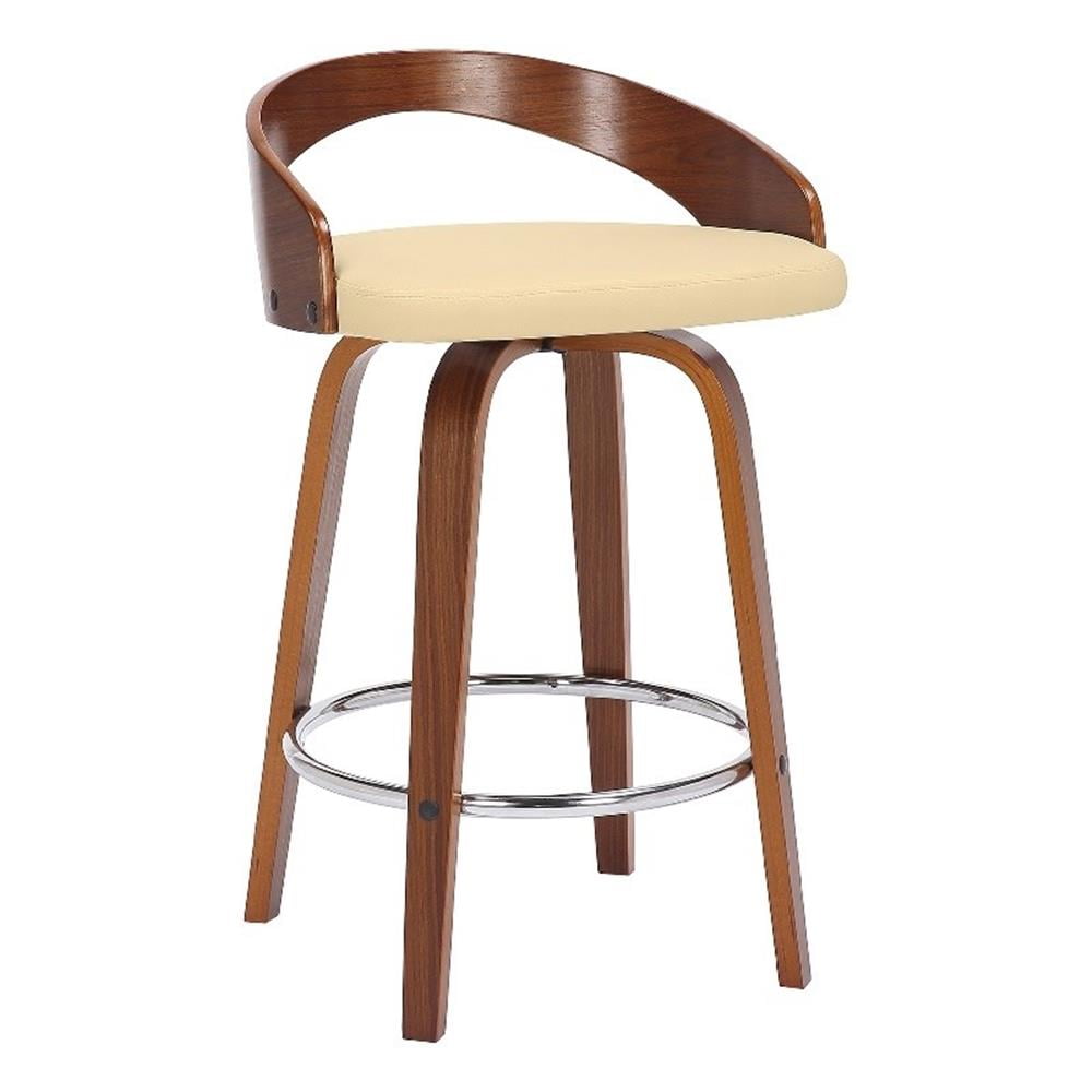 Click here for Armen Living Sonia 26 Faux Leather & Wood Swivel C... prices