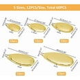 60Pcs 5 Styles Iron Fishing Lures Fishing Attractor Spinner Blades for ...