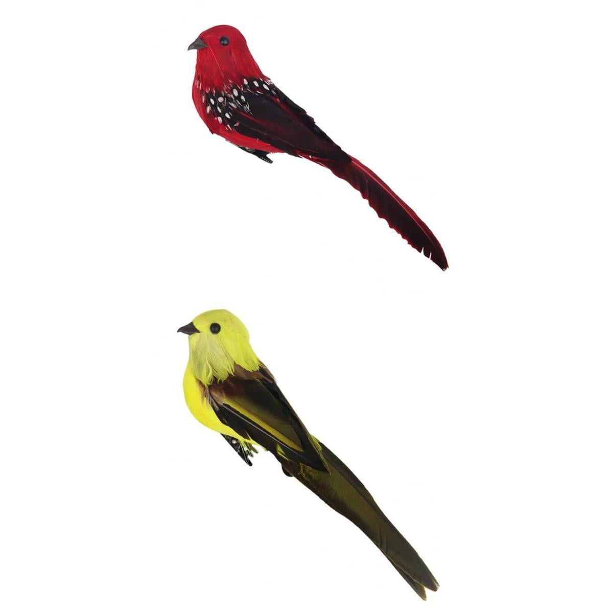 Click here for Jinwen 2x Small Artificial Feathered Foam Birds Fi... prices