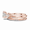 2 Carat Cushion Cut Moissanite Diamond Cluster Band Set Ring - 14k Rose ...
