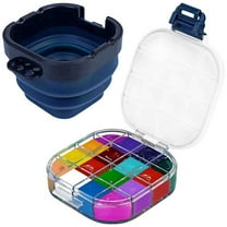 Airtight Paint Saver Storage Palette Box, 16-Well Palette Box with Lid ...