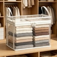 HJuyYuah Clear PVC Zippered Storage Bag, Large Capacity Foldable ...