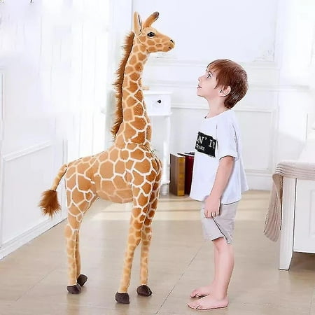 35-100cm Big Size Stuffed Lifelike Plush Giraffe Animals Real Life ...