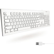 Ezsee Big Letter Multimedia Keyboard - Large White Print on Black Keys ...