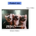 2026 Kitten Theme Calendar Twin Coil Binding 2026 Wall Monthly Calendar ...
