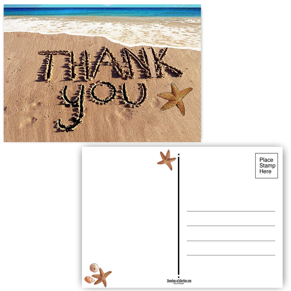 Beach Thank You Postcards - 40 - 4 x 6 Beach Postcards - 17087 ...