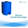 Stackable Plastic Drinking Water Storage Tank with Spigots, 55 Gallon ...