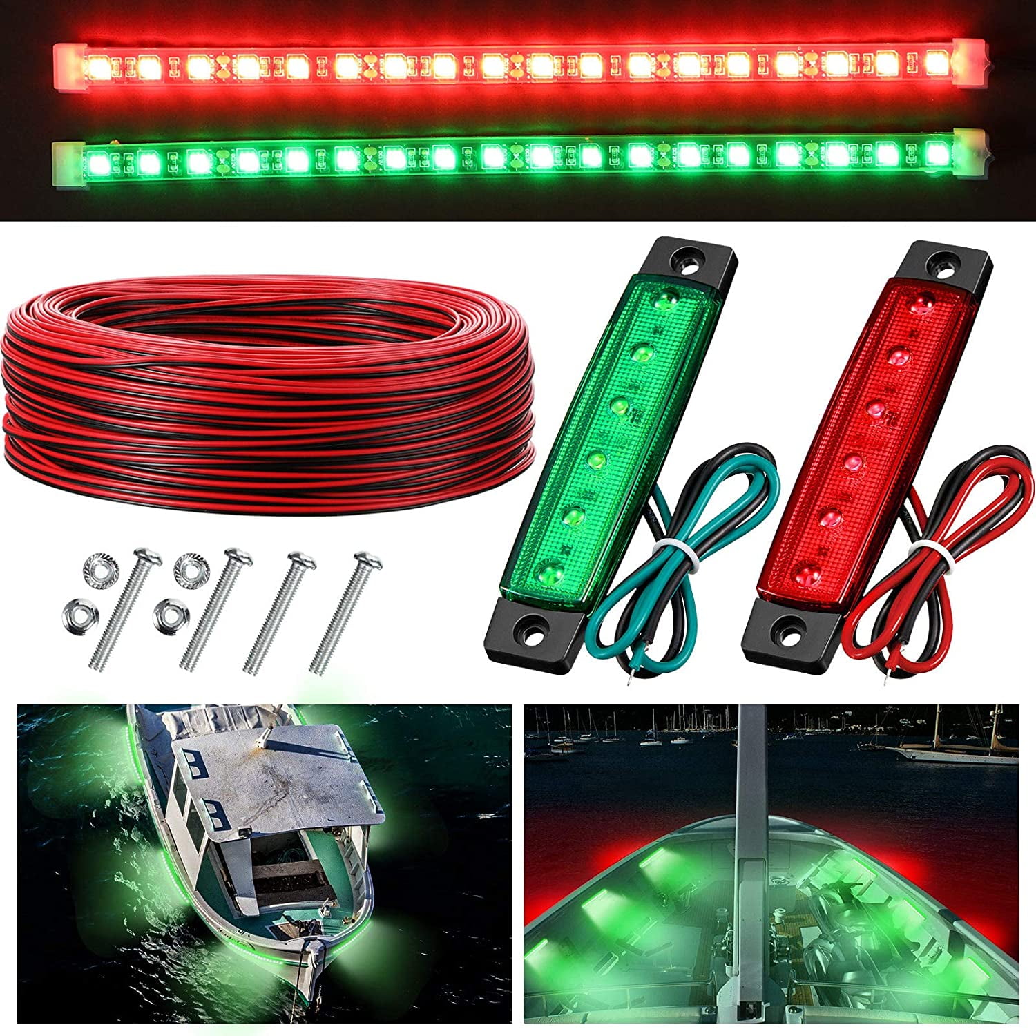 Marine Boat Lights Kit 20m 22AWG Extension Cable Wire 12V Boat ...