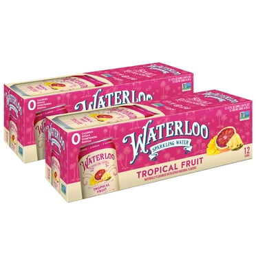 Waterloo Sparkling Water Variety Pack 12 Fl Oz Cans Includes Black Cherry Lemon-Lime Summer ...