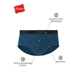 Hanes Men's Underwear Briefs Pack, Mid-Rise Cotton Moisture-Wicking ...
