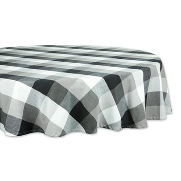 DII Black Buffalo Check Tablecloth 70 Round, 100% Cotton - Walmart.com