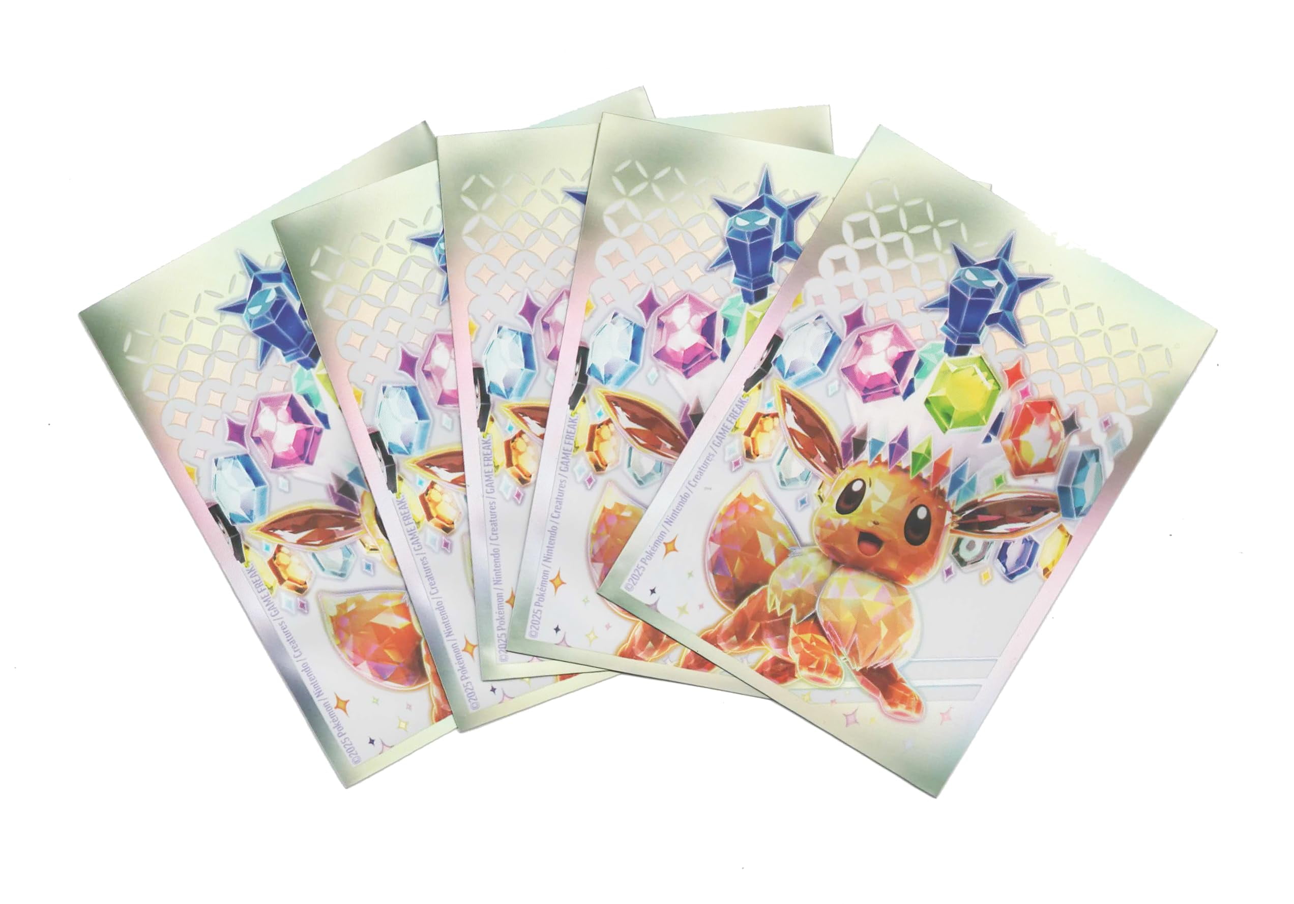 Fundas para cartas Pokémon Prismatic Evolution Eevee, paquete de 65 ...