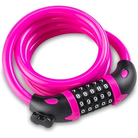 Bicycle Lock With 5 Digit Code 1.2m/4 Ft Bicycle Cable Lock (green ...