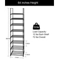 XIHAMA 8 Tier Metal Sturdy Shoe Rack, 8 Tier Tall Shoe Storage ...